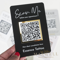 Mini QR Code Business Sign - Small Service Plaque | By Victoria Maxwell